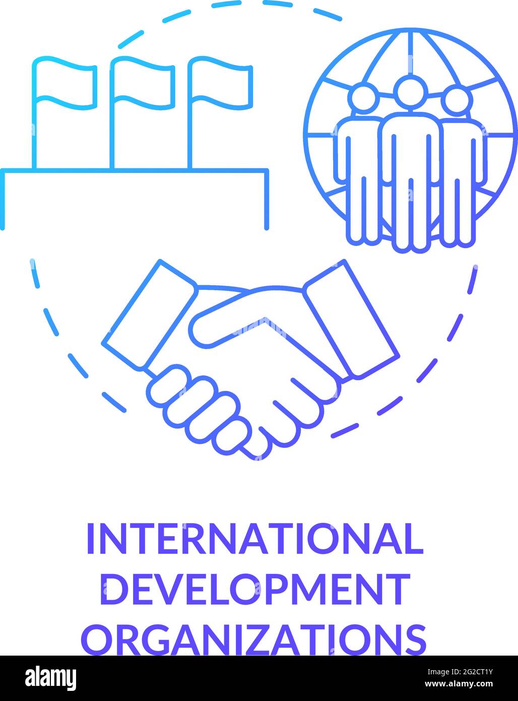 International development organizations concept icon Stock Vector Image ...