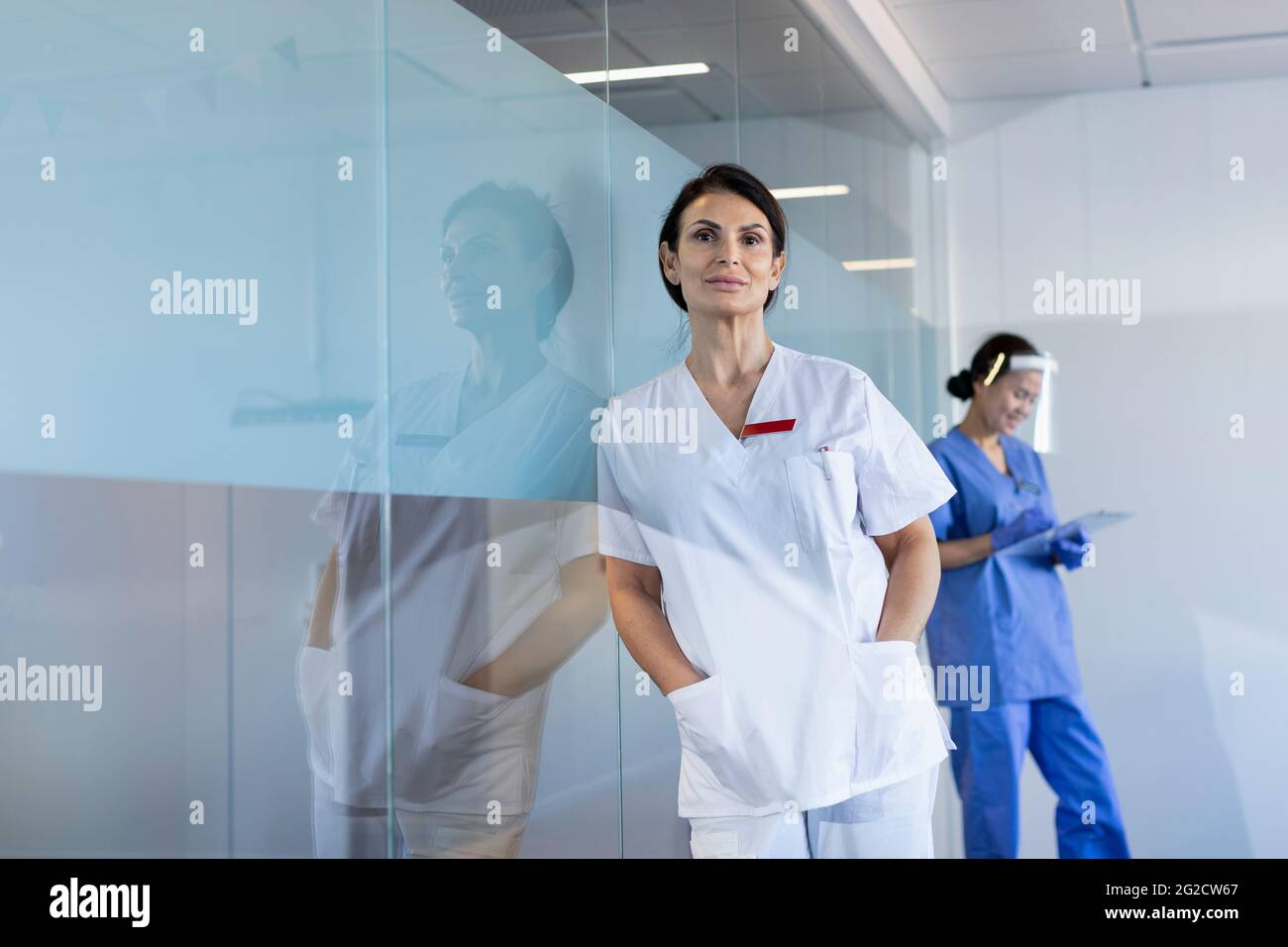 Female medical workers in hospital Stock Photo - Alamy