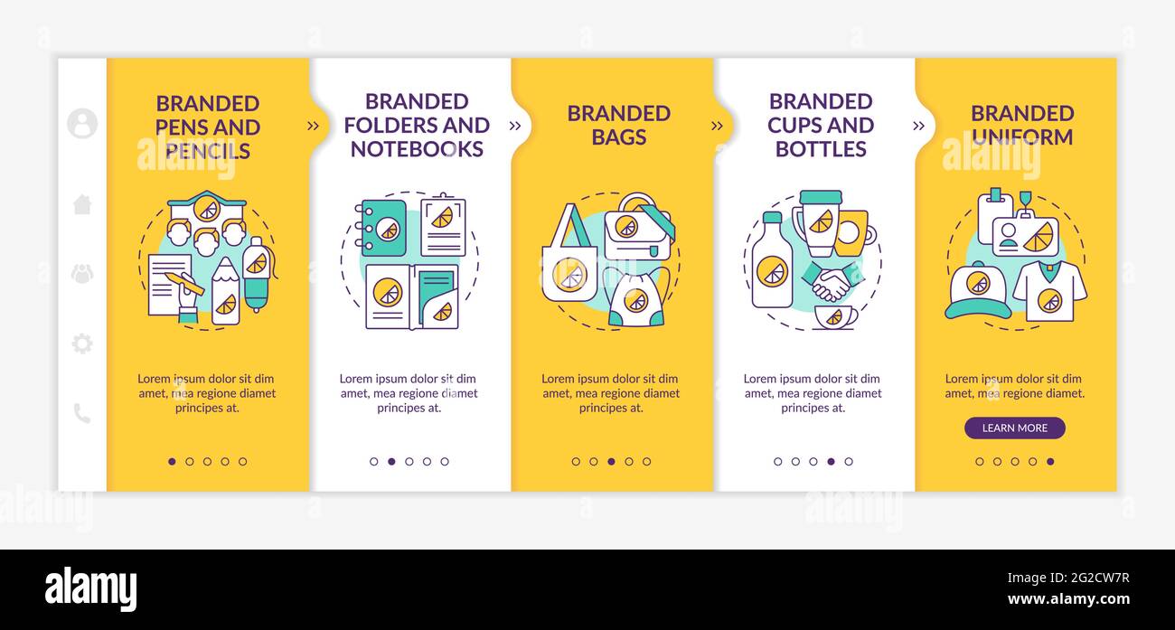 Corporate identity items onboarding vector template Stock Vector Image ...