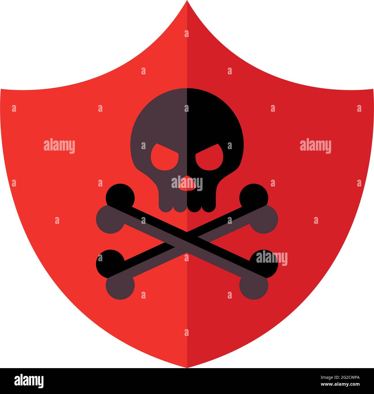 skull shield danger Stock Vector Image & Art - Alamy