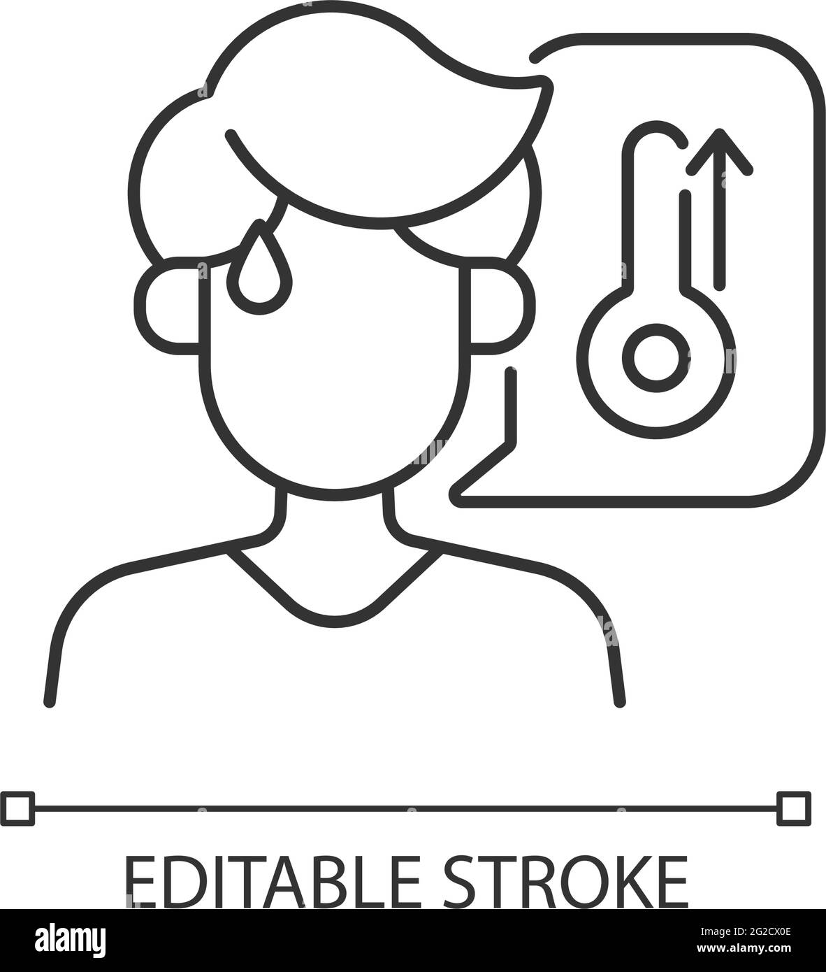 High body temperature linear icon Stock Vector Image & Art - Alamy