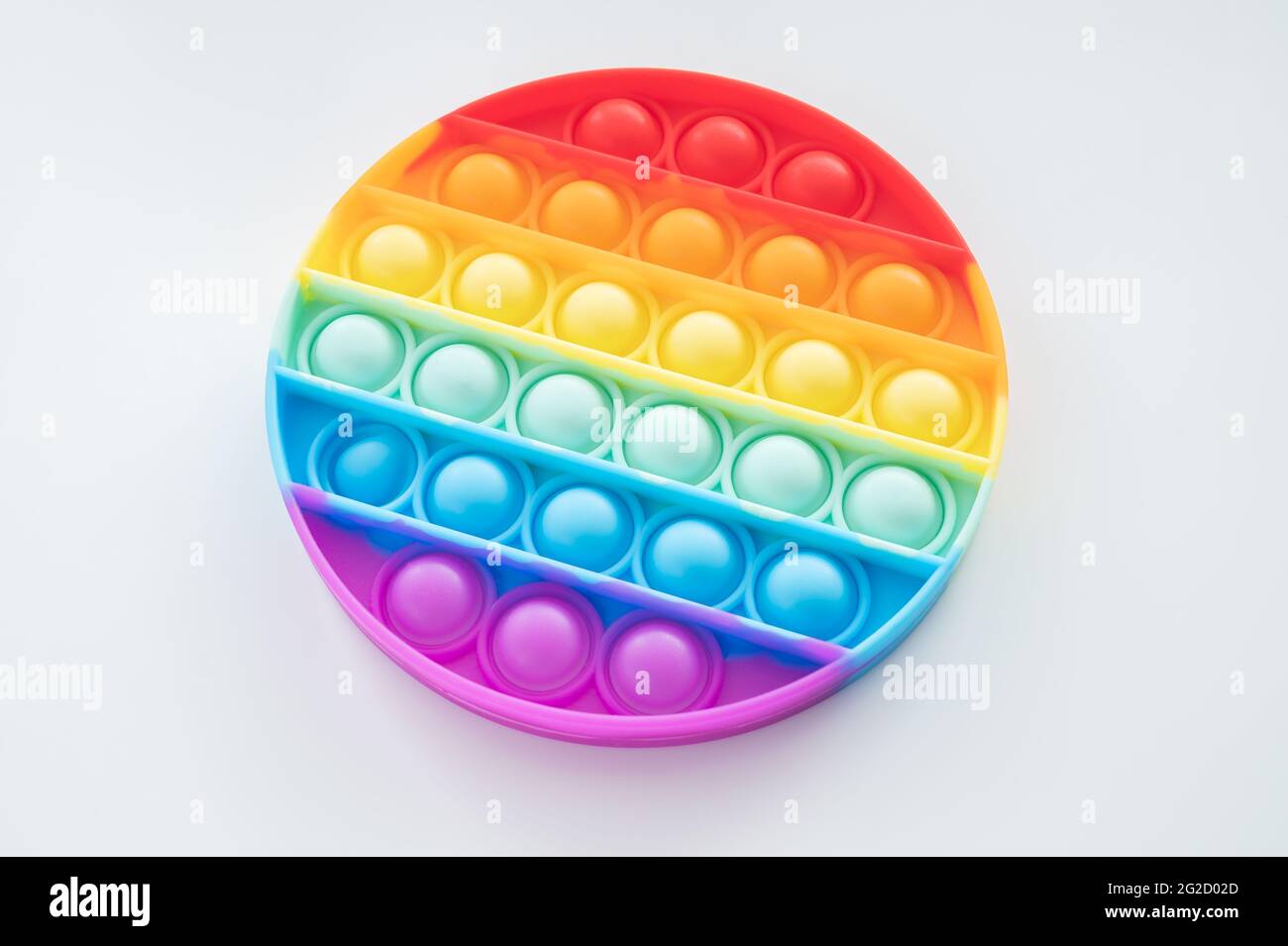 Colorful Pop It Fidget Toy On White Background Stock Photo - Alamy