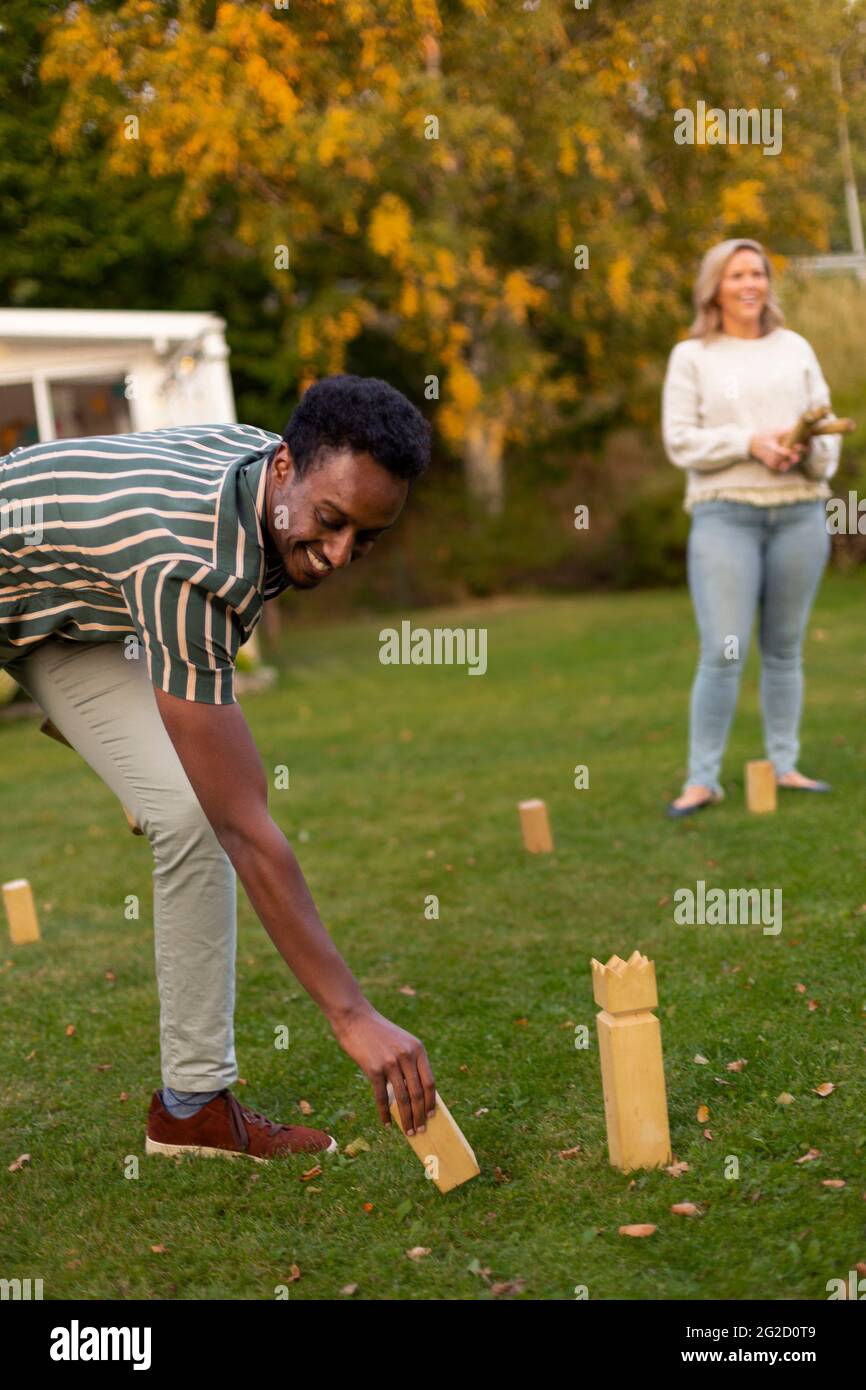 Playing kubb hi-res stock photography and images - Alamy