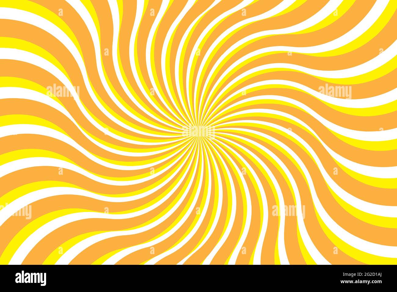 Abstract yellow twist retro background with sun ray. Summer vector ...