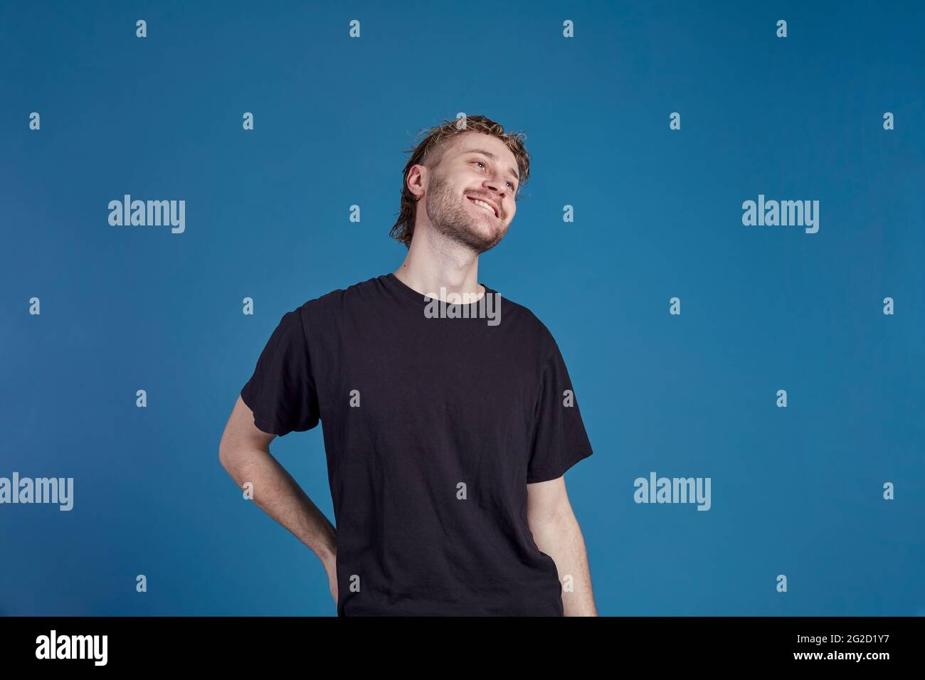 Mid shot man smiling copy hi-res stock photography and images - Alamy