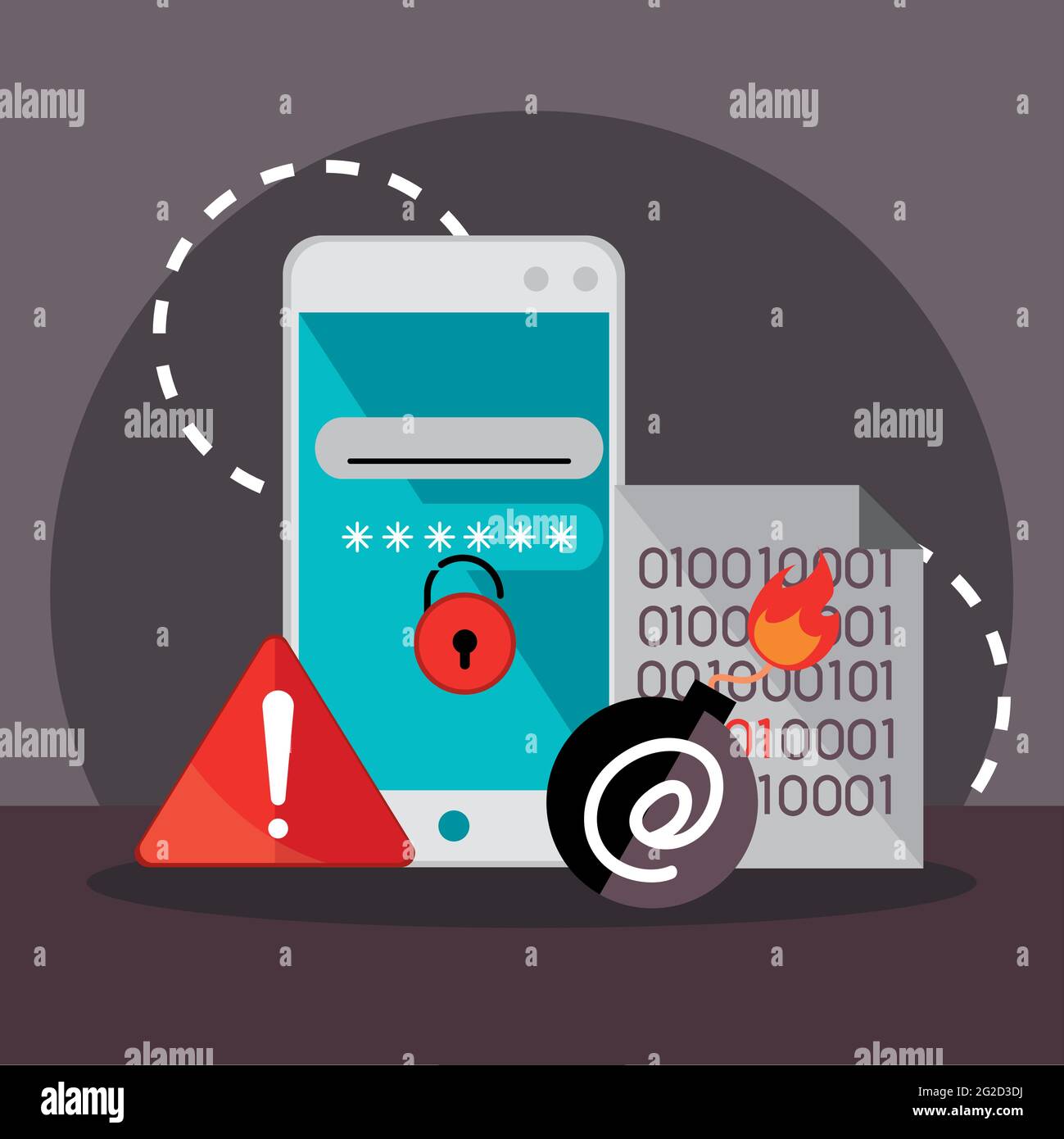 mobile cyber attack Stock Vector Image & Art - Alamy