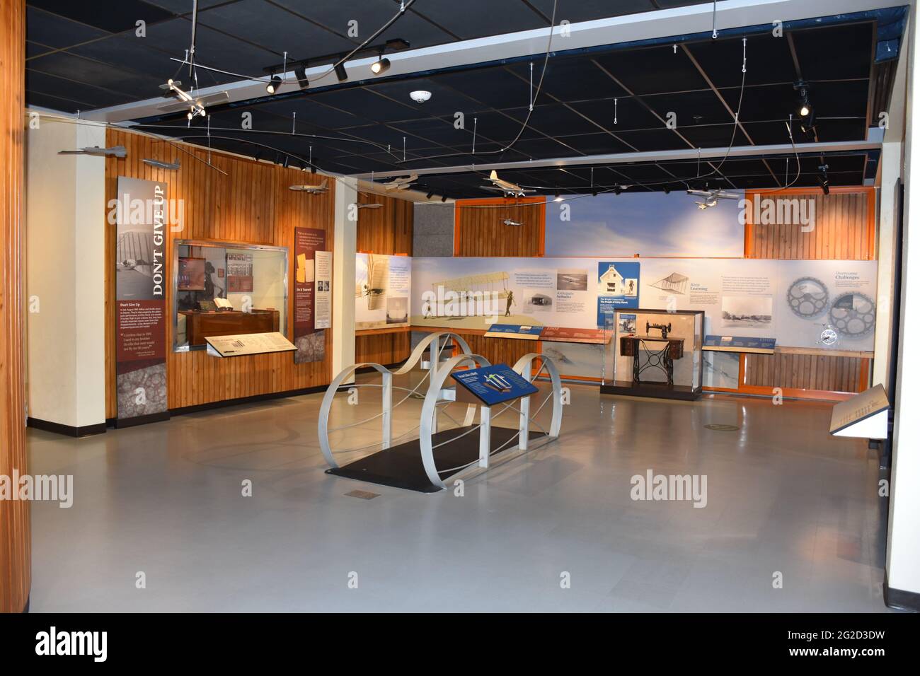 Displays in the Wright Brothers Visitor Center showing development of ...