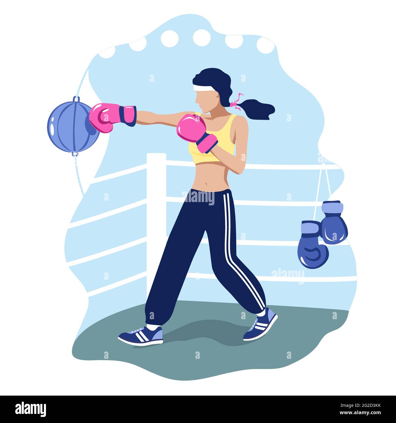 Boxing Gloves Vector Pink