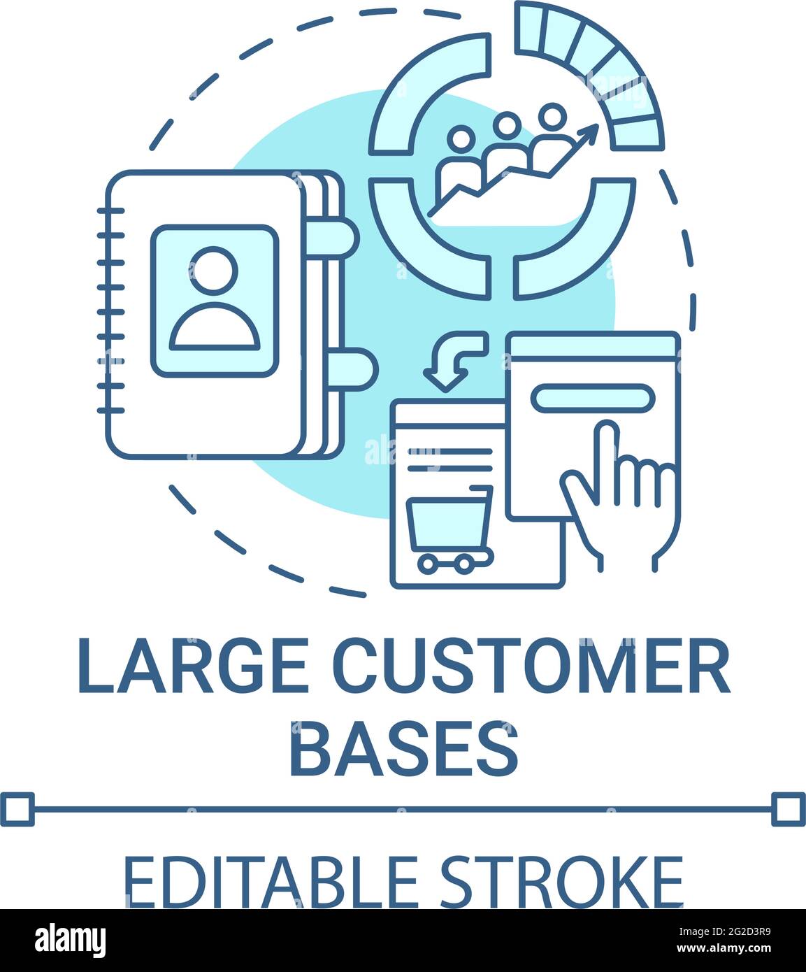 Large customer bases concept icon Stock Vector Image & Art - Alamy
