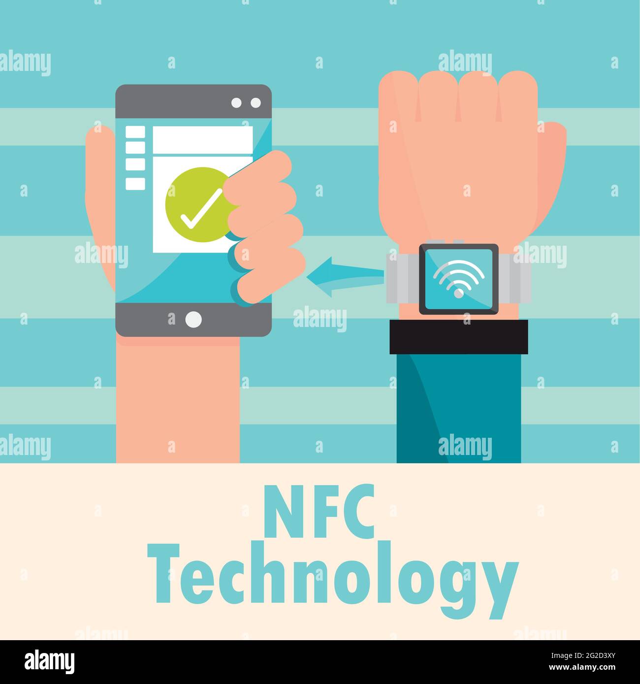 nfc technology connection Stock Vector Image & Art - Alamy