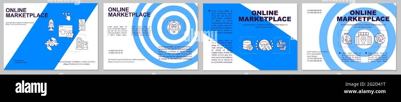 Online marketplace brochure template Stock Vector Image & Art - Alamy