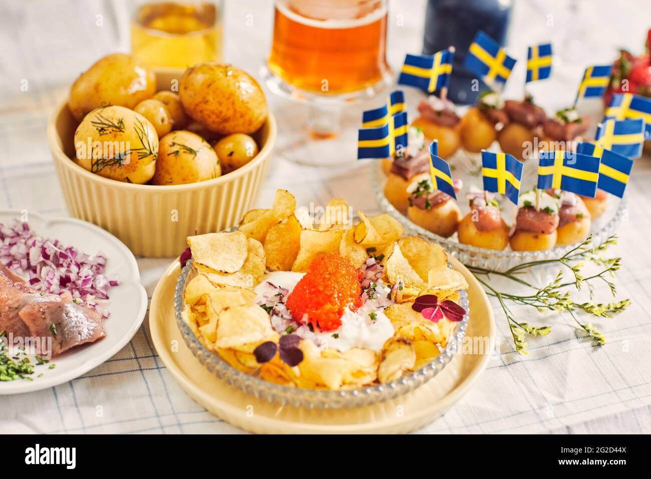 Swedish traditional midsummer plate hi-res stock photography and images ...