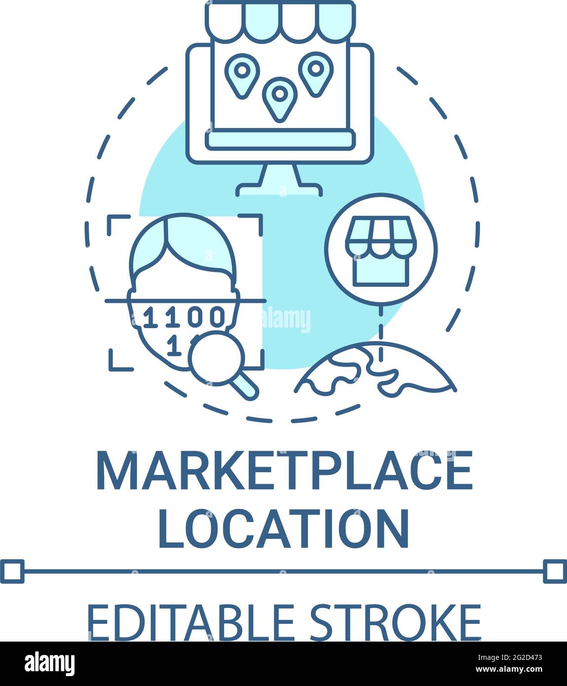 Marketplace location concept icon Stock Vector Image & Art - Alamy