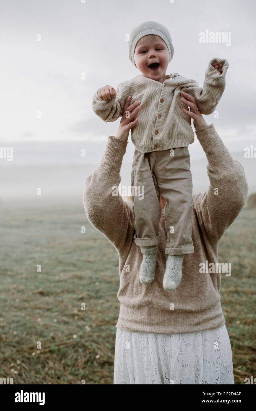 Positive morning woman baby hi-res stock photography and images - Alamy