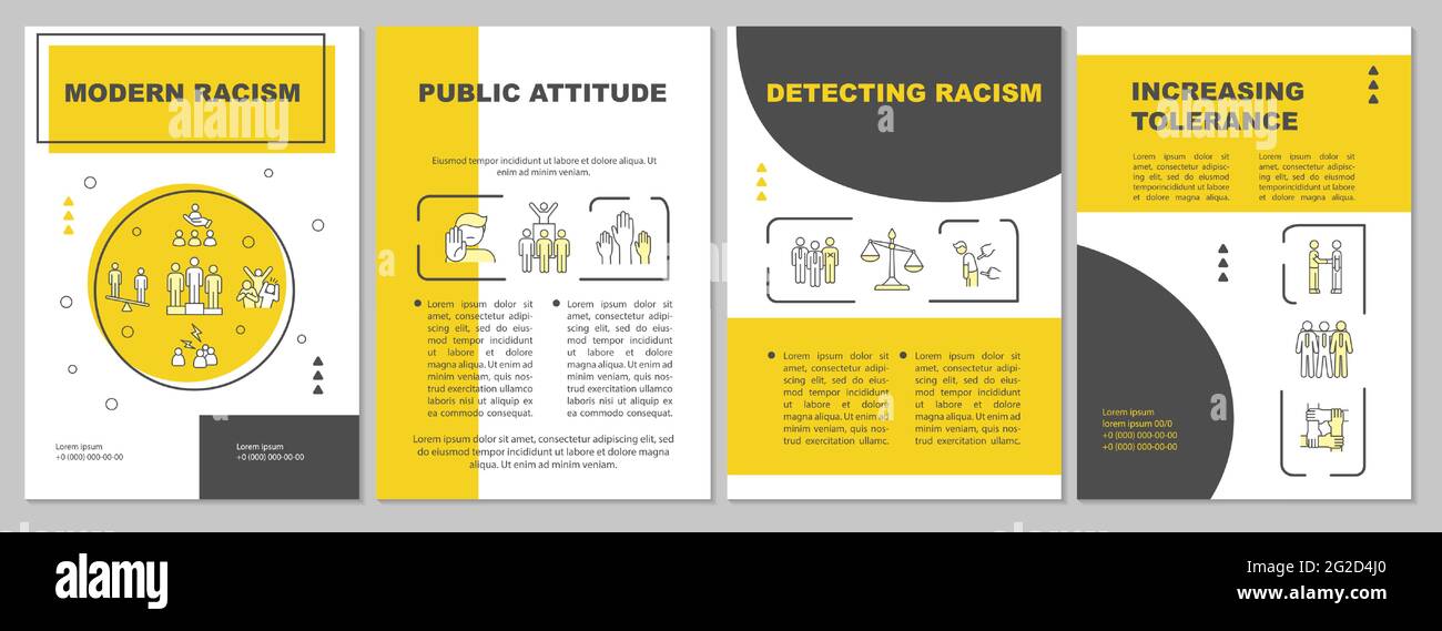 Modern racism brochure template Stock Vector Image & Art - Alamy