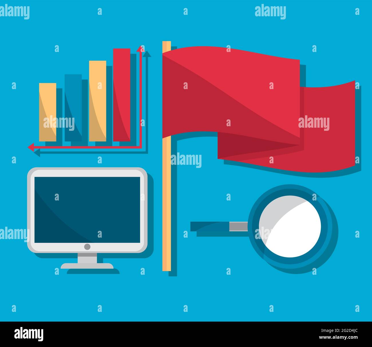 Inbound marketing icon set hi-res stock photography and images - Alamy
