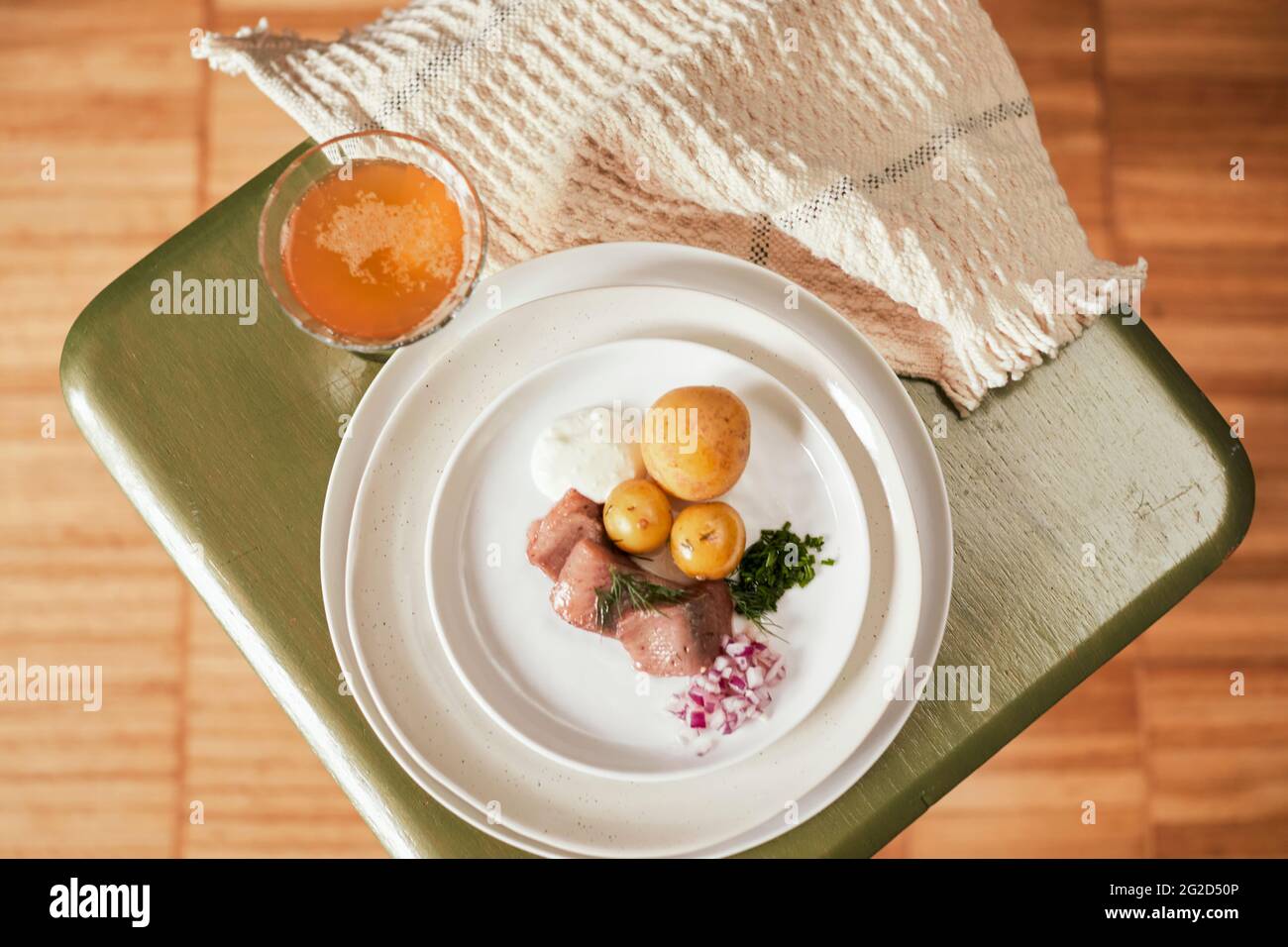 Food for traditional midsummer feast Stock Photo - Alamy