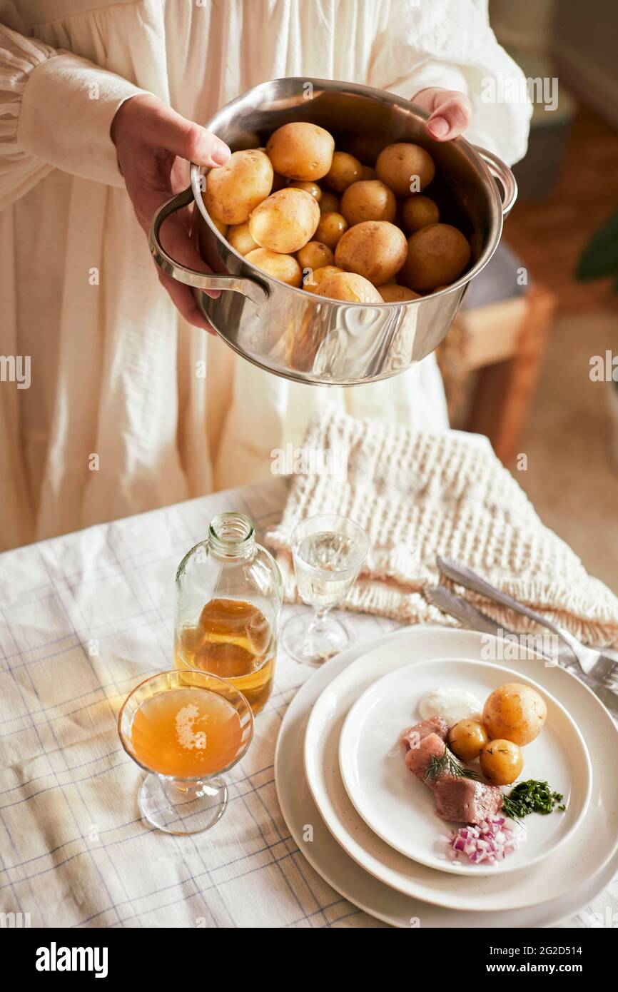 Preparing table setting one person hi-res stock photography and images ...