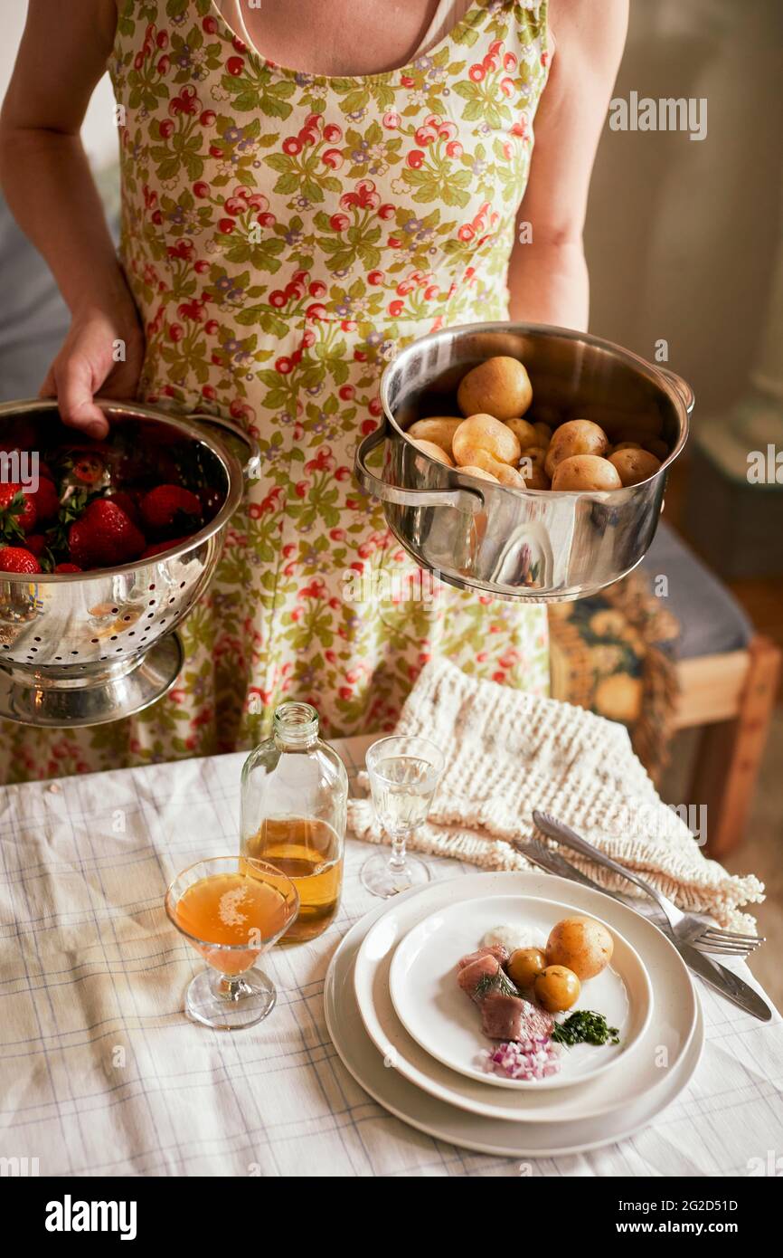 Preparing table setting one person hi-res stock photography and images ...