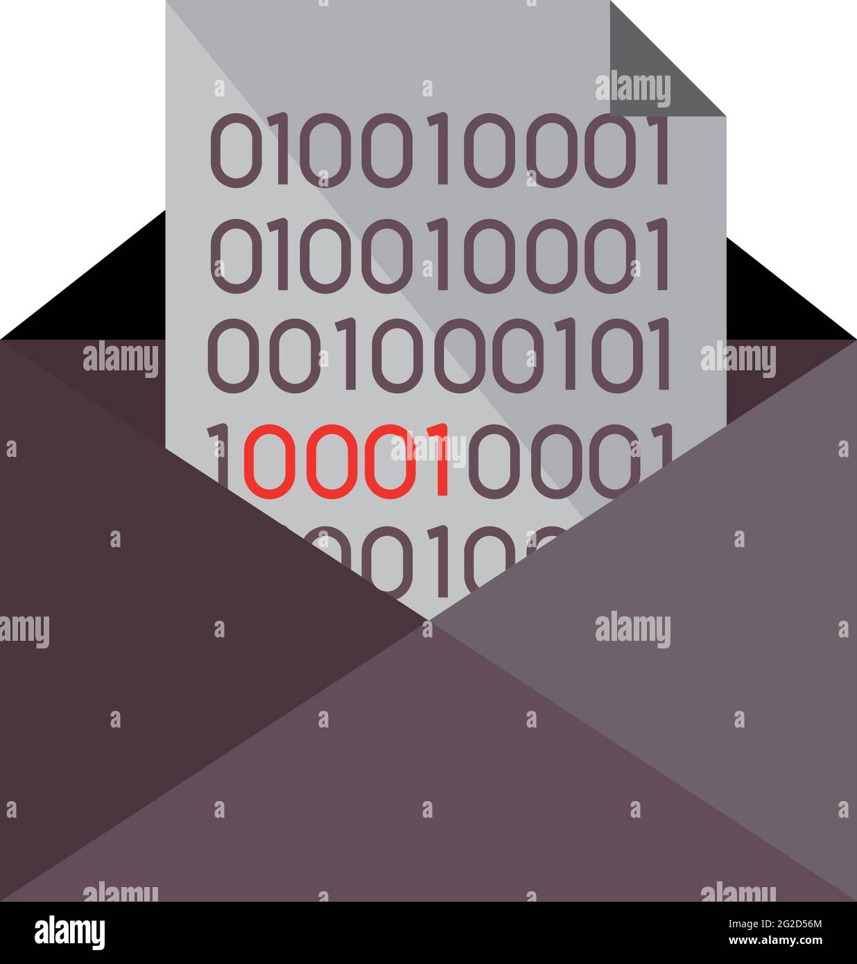 envelope binary code Stock Vector Image & Art - Alamy