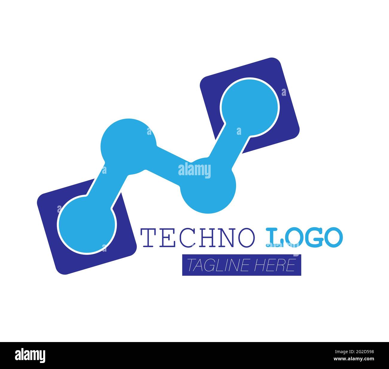 Techno logo. High-tech and innovative business. Simple vector ...