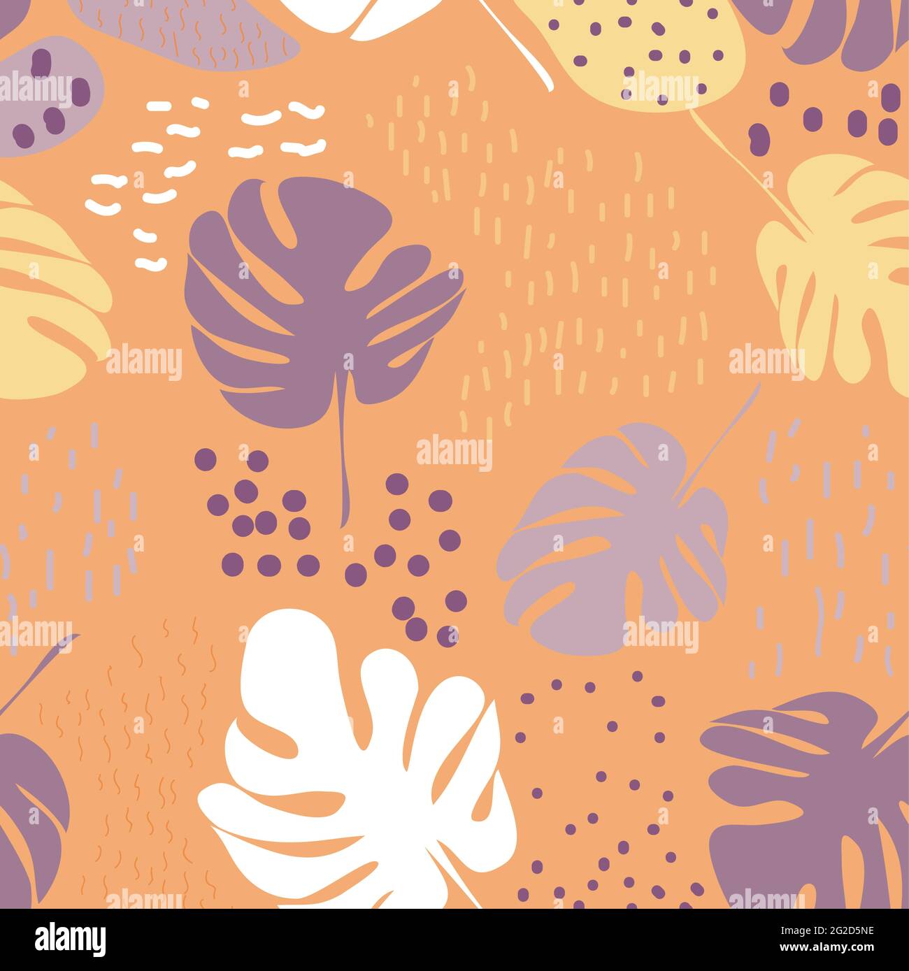 Seamless repeating pattern of tropical leaves Stock Vector Image & Art ...