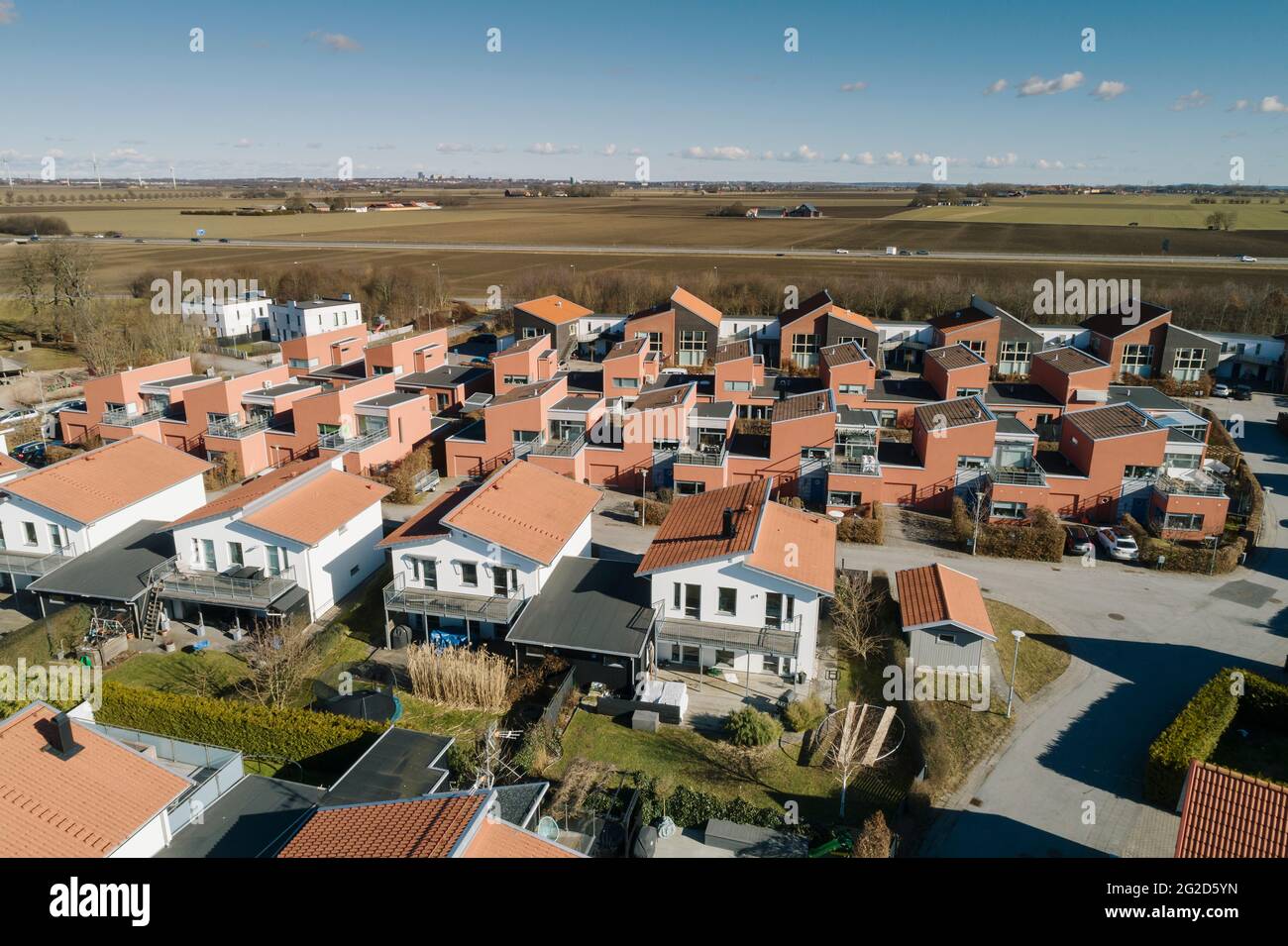 Aerial view of residential houses Stock Photo - Alamy