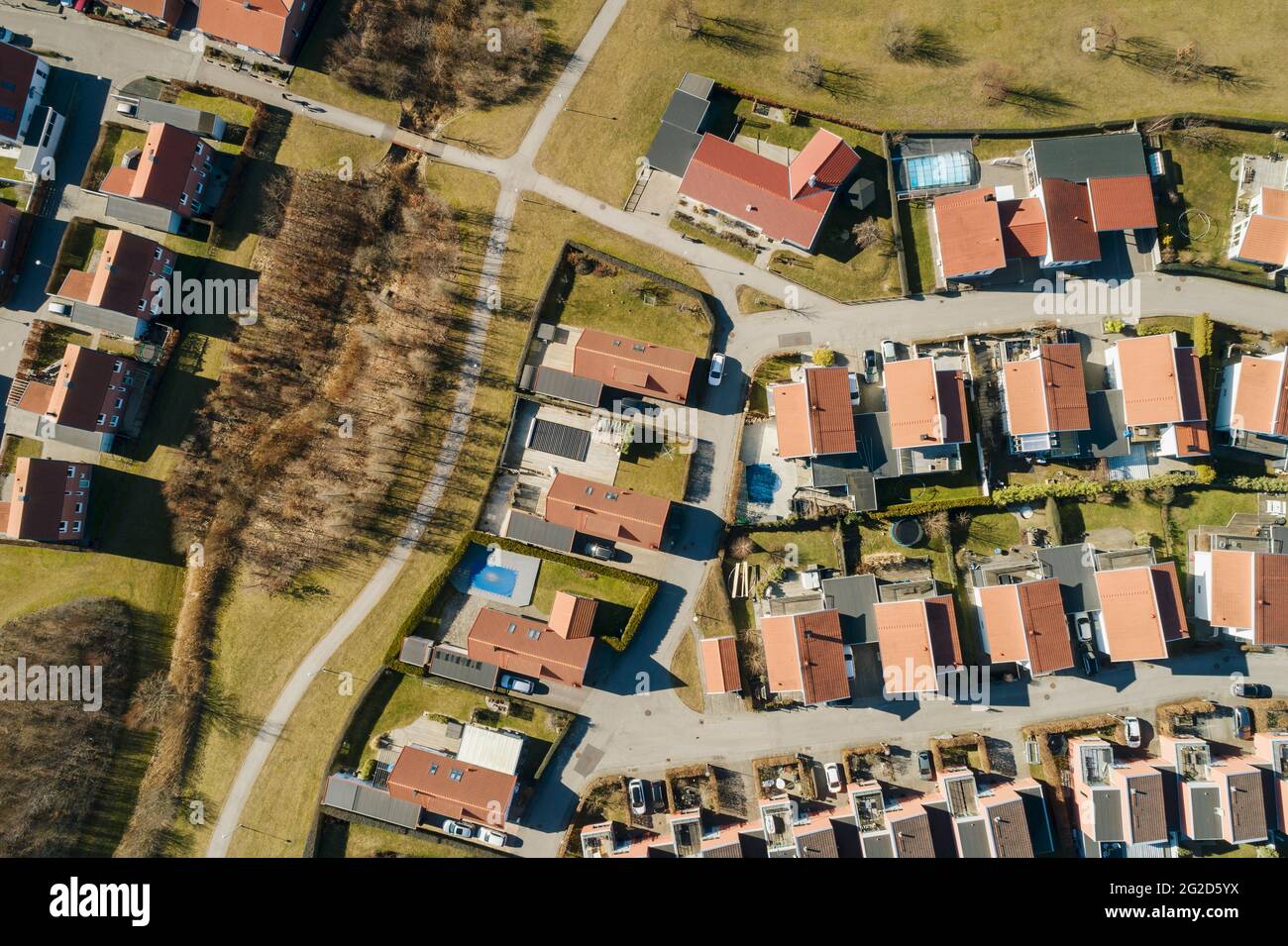 Aerial view of residential houses Stock Photo - Alamy