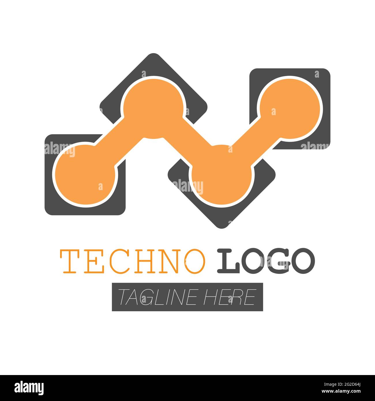 Techno logo. High-tech and innovative business. Simple vector ...