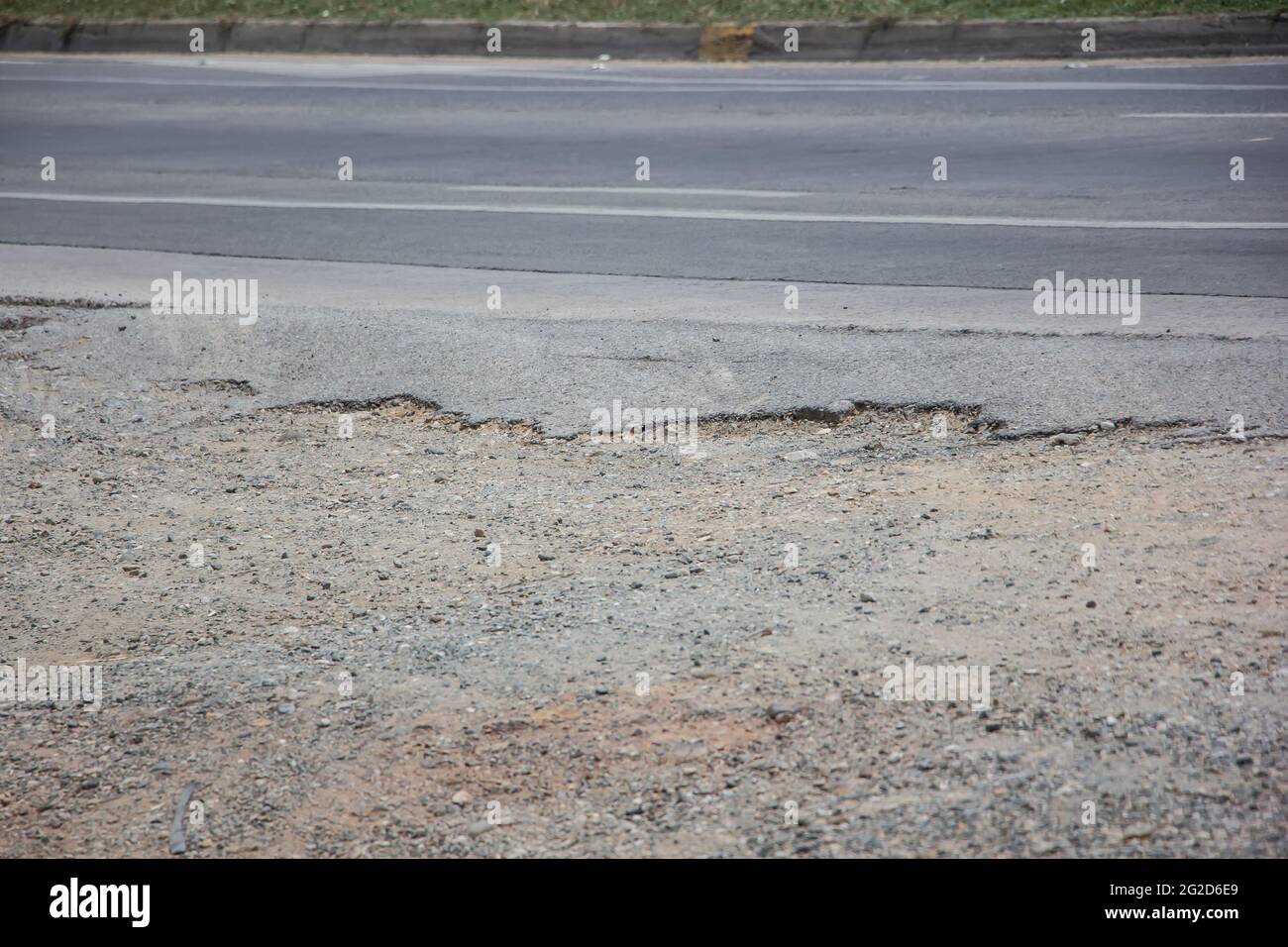 Close Up shot Dirty and Damage of asphalt road Stock Photo - Alamy