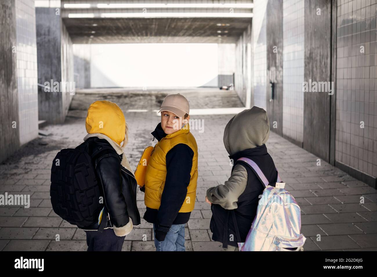 Children standing together Stock Photo - Alamy