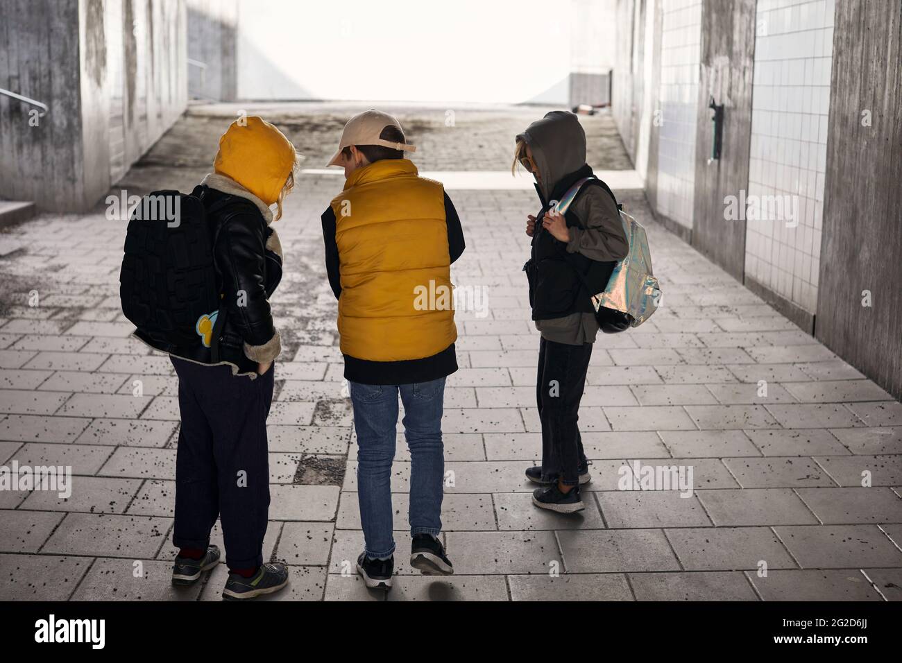 Children standing together Stock Photo - Alamy