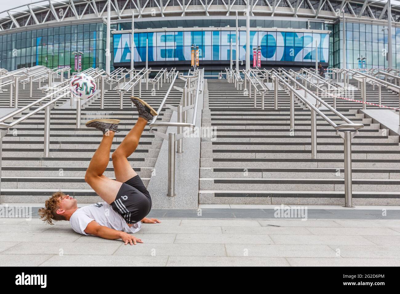 Wembley Stadium, Wembley Park, UK. 10th June 2021. Euro 2020 ambassador ...