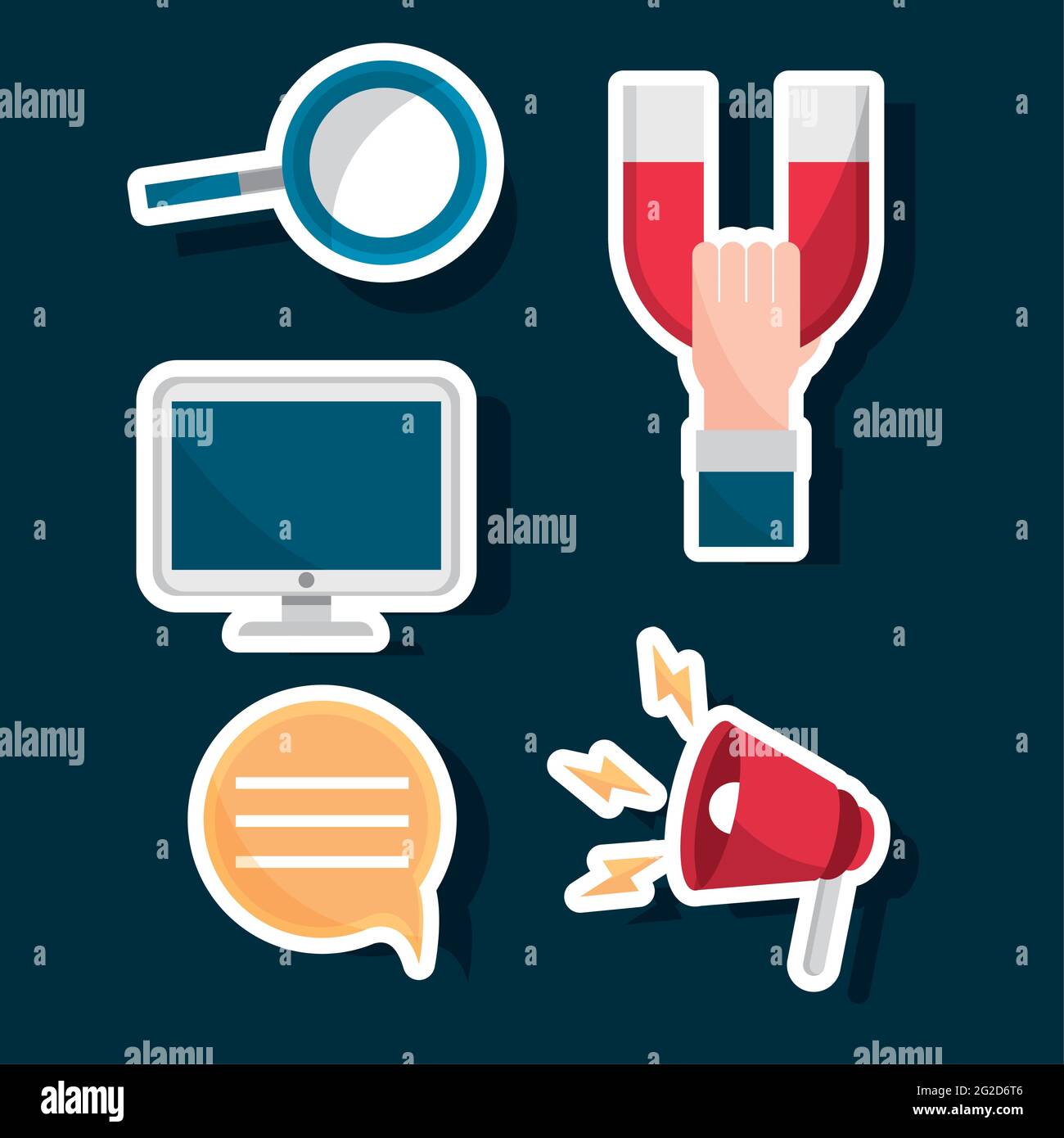 inbound marketing stickers Stock Vector Image & Art - Alamy