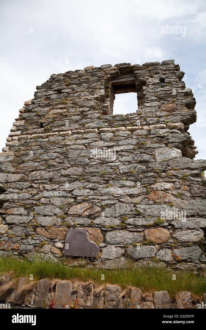 Victorian stone built house known as Plas Bach on Ynys Enlli / Bardsey ...