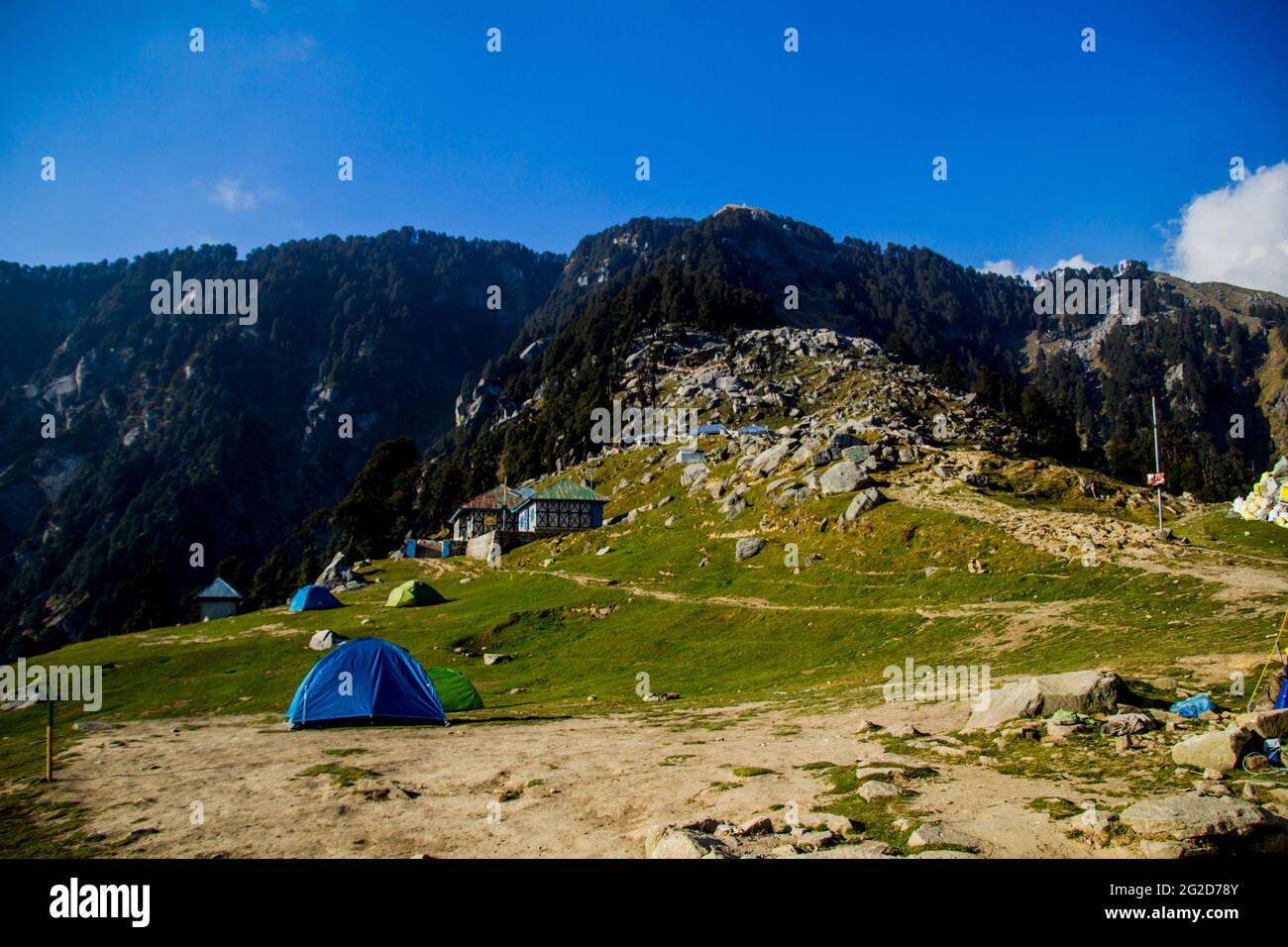Triund top, Dharamshala, Himachal Pradesh Stock Photo - Alamy