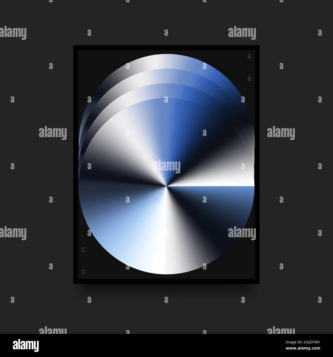 Gradient Circles. Discs on Black Background. Minimalistic Poster in ...