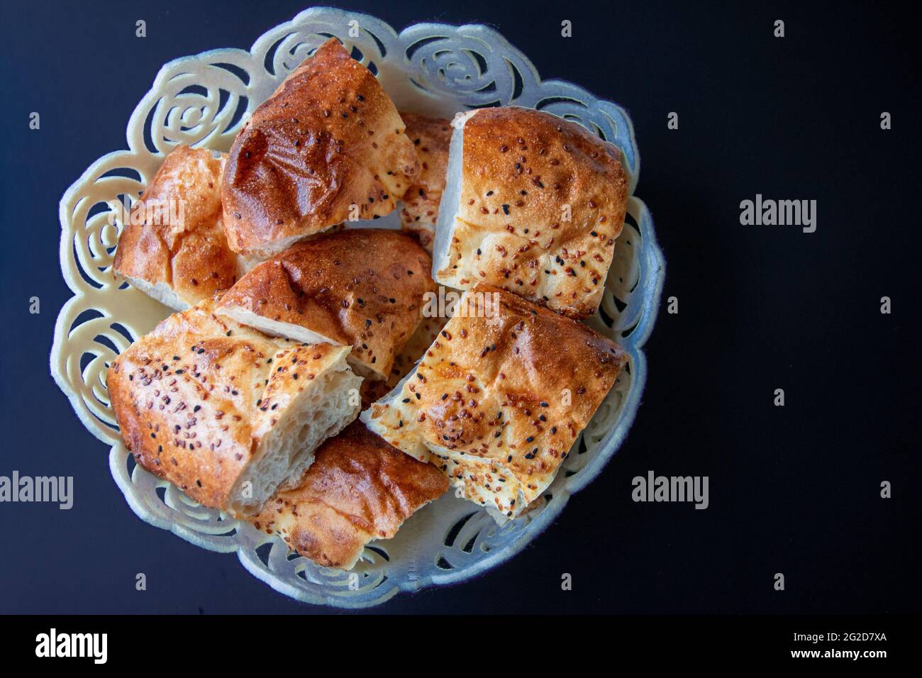 isolated photo of traditional Turkish bread known as "pide" in Turkey ...