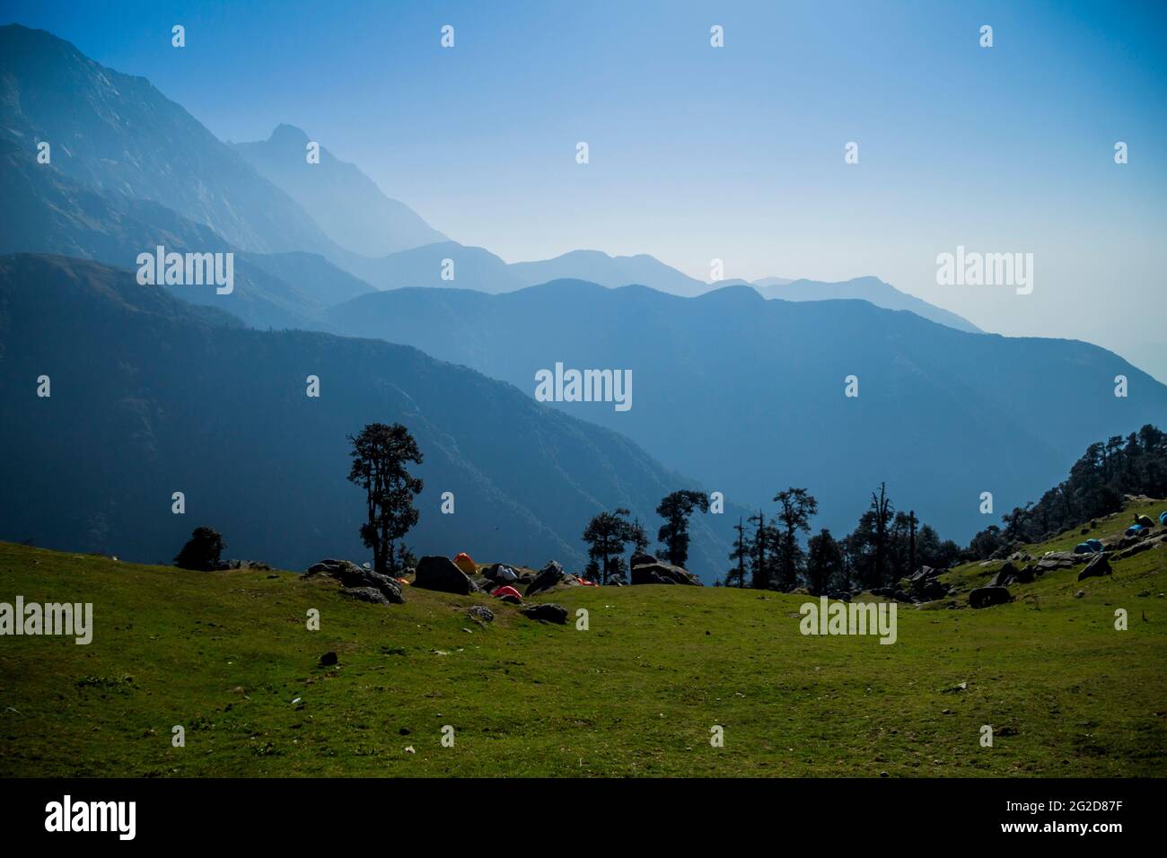 Triund trek top hi-res stock photography and images - Alamy