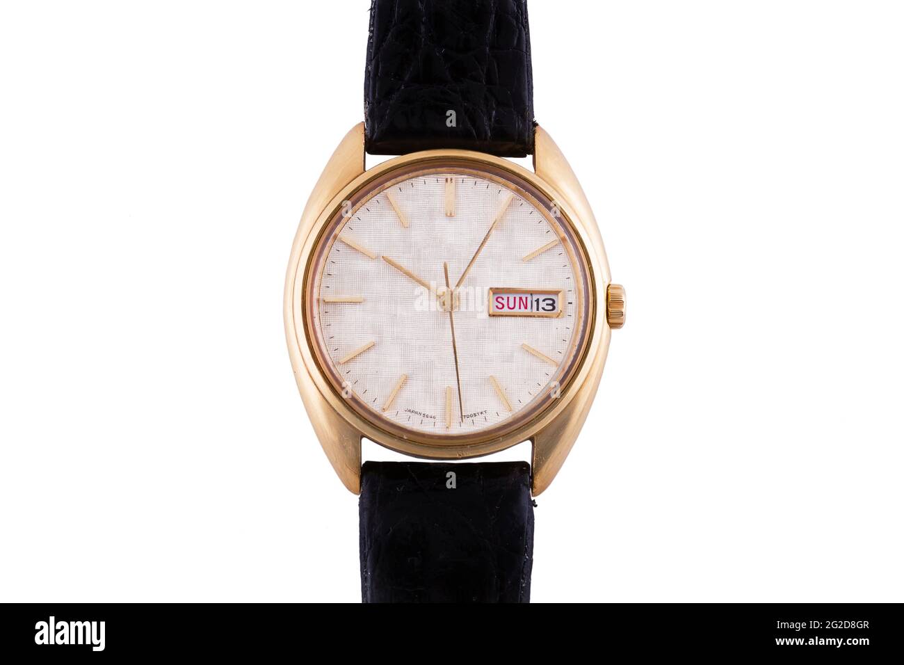 Modern watch with black straps isolated on a white background Stock ...