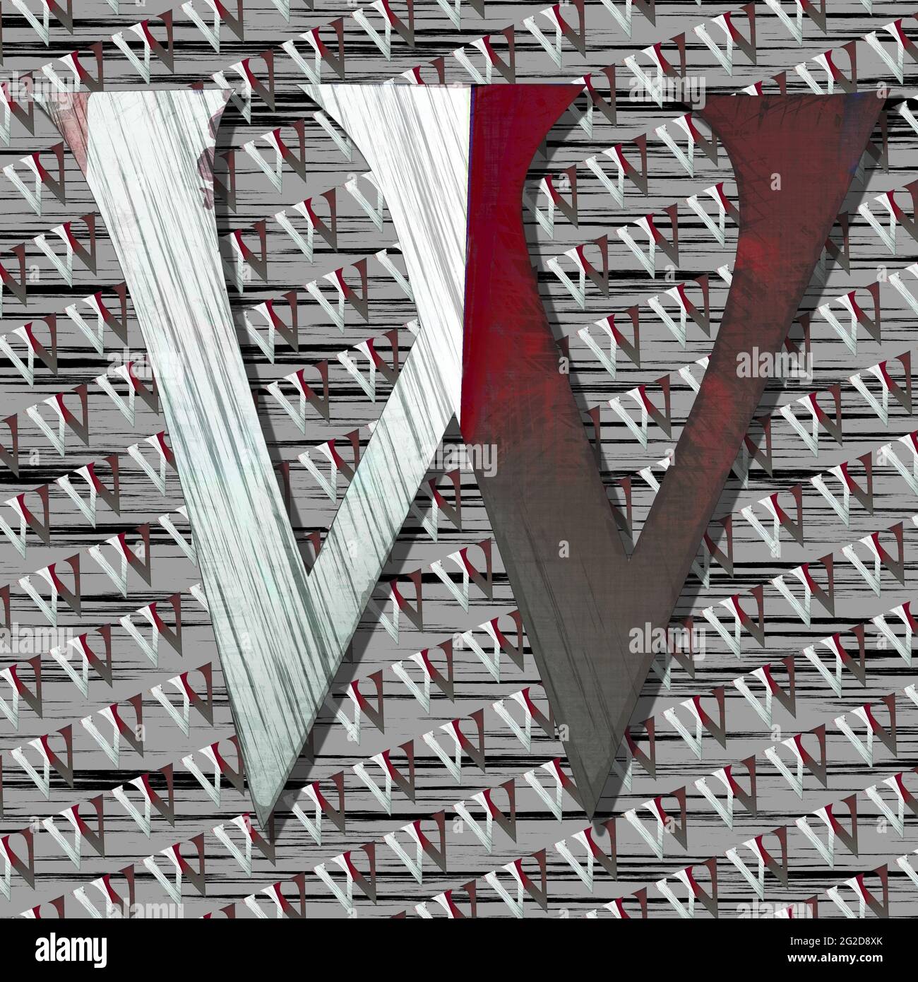 graphic with the celtic shaped uppercase character W as monogram Stock ...