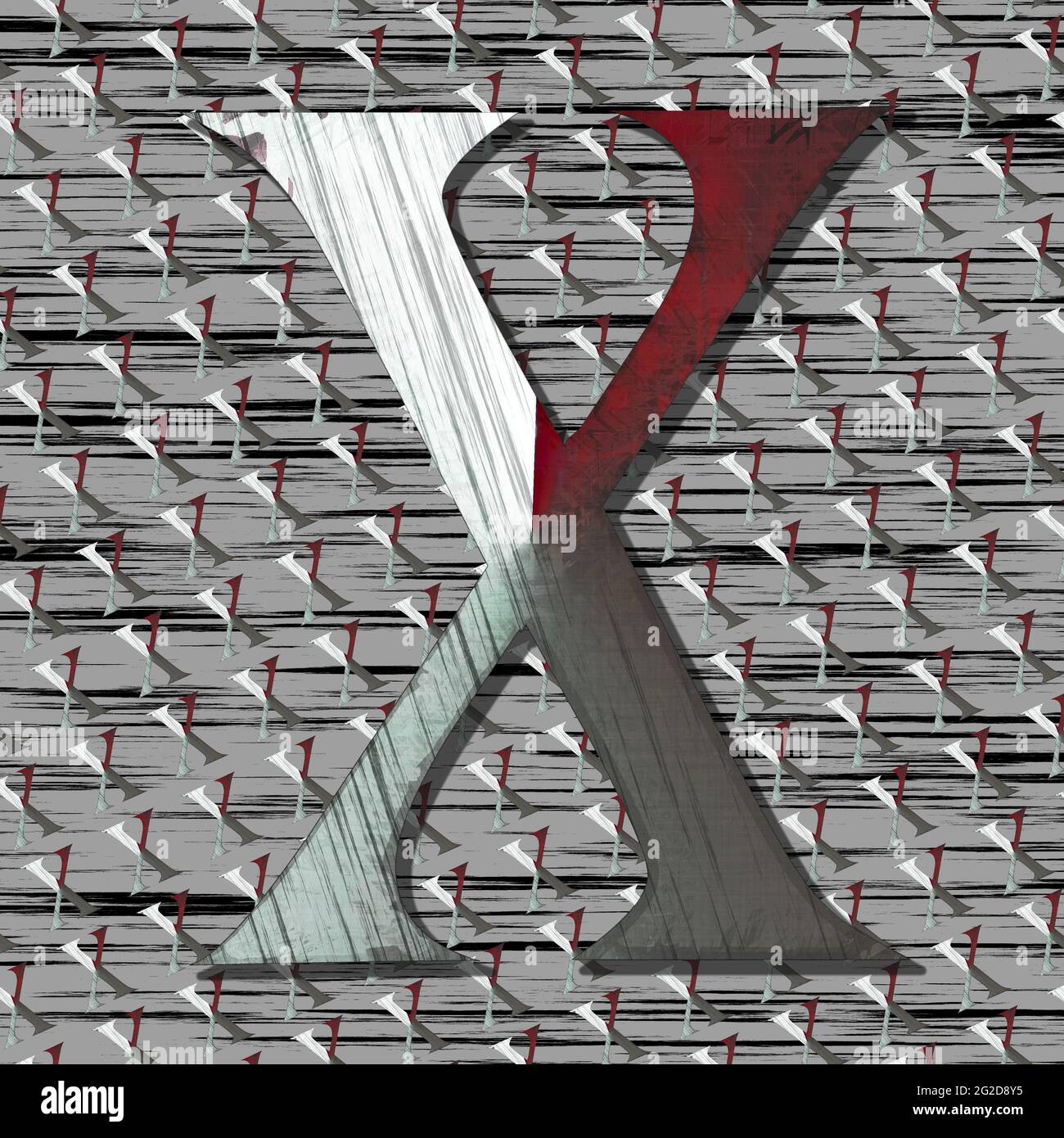 graphic with the celtic shaped uppercase character X as monogram Stock ...