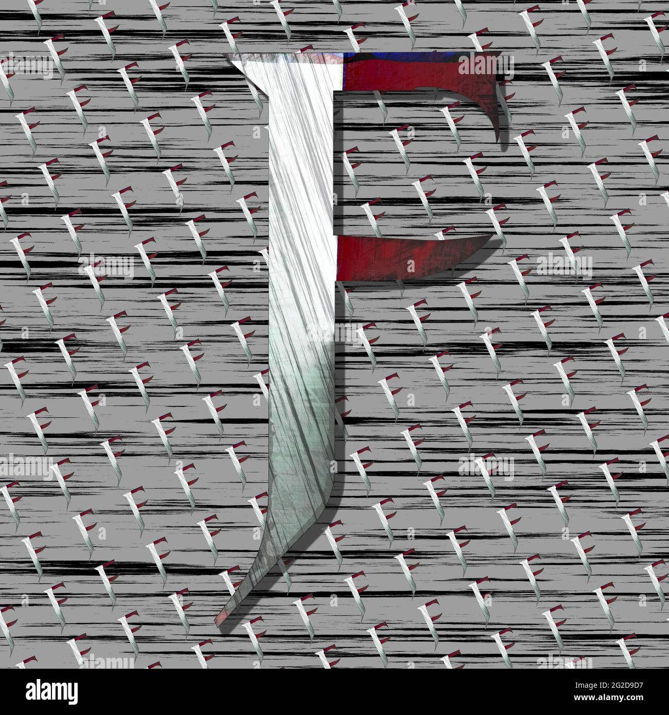 graphic with the celtic shaped uppercase character F as monogram Stock ...