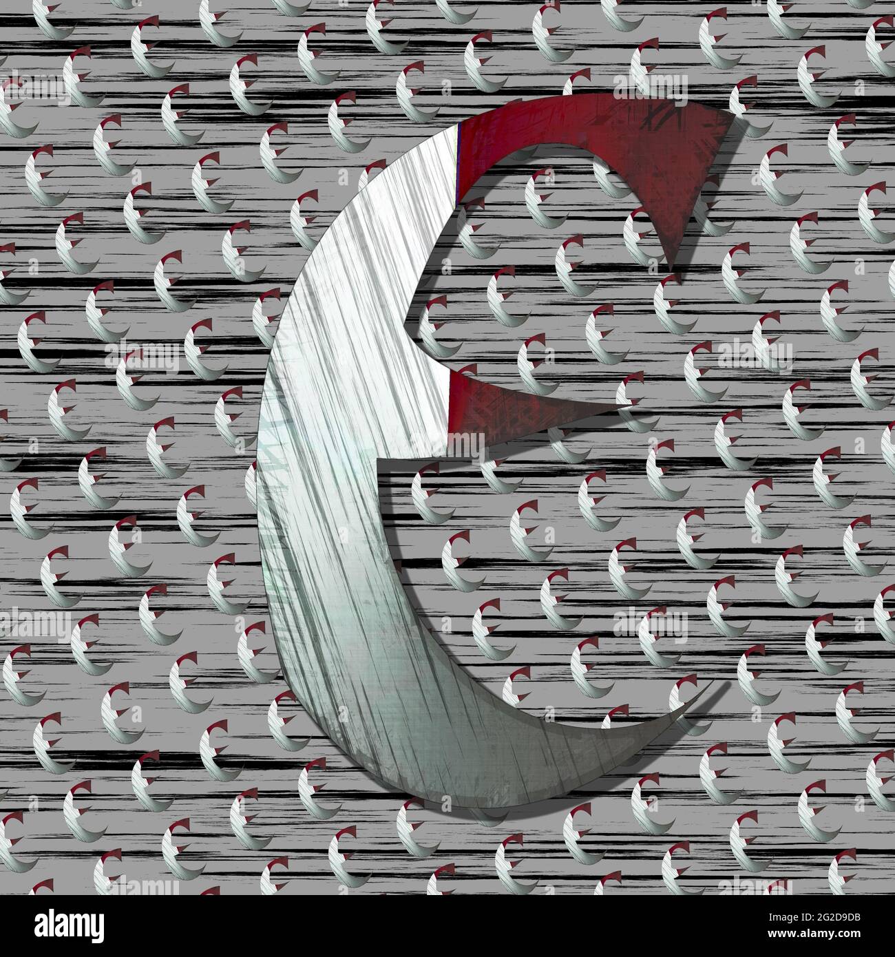 graphic with the celtic shaped uppercase character E as monogram Stock ...