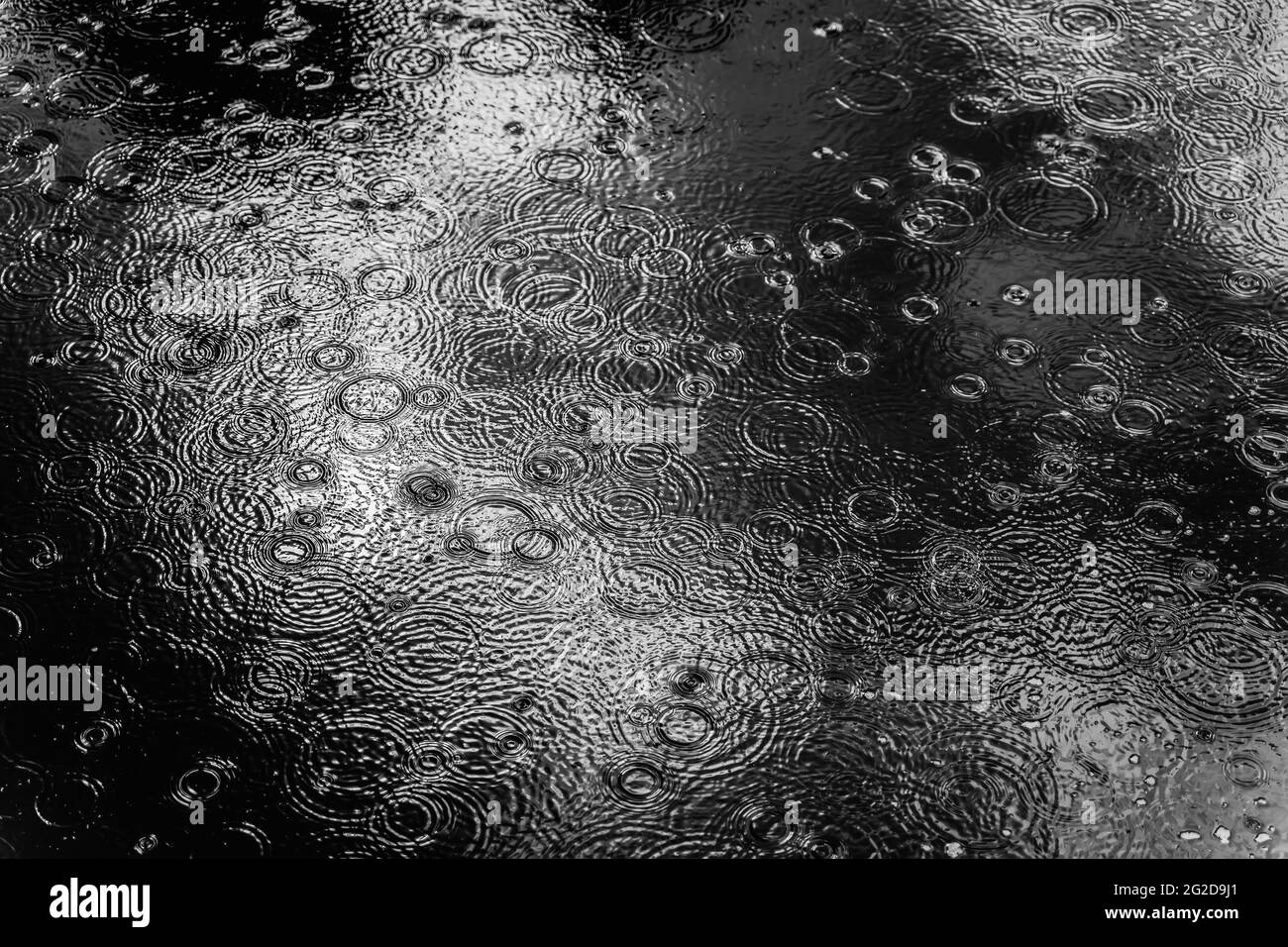 Drop splash on pavement Black and White Stock Photos & Images - Alamy