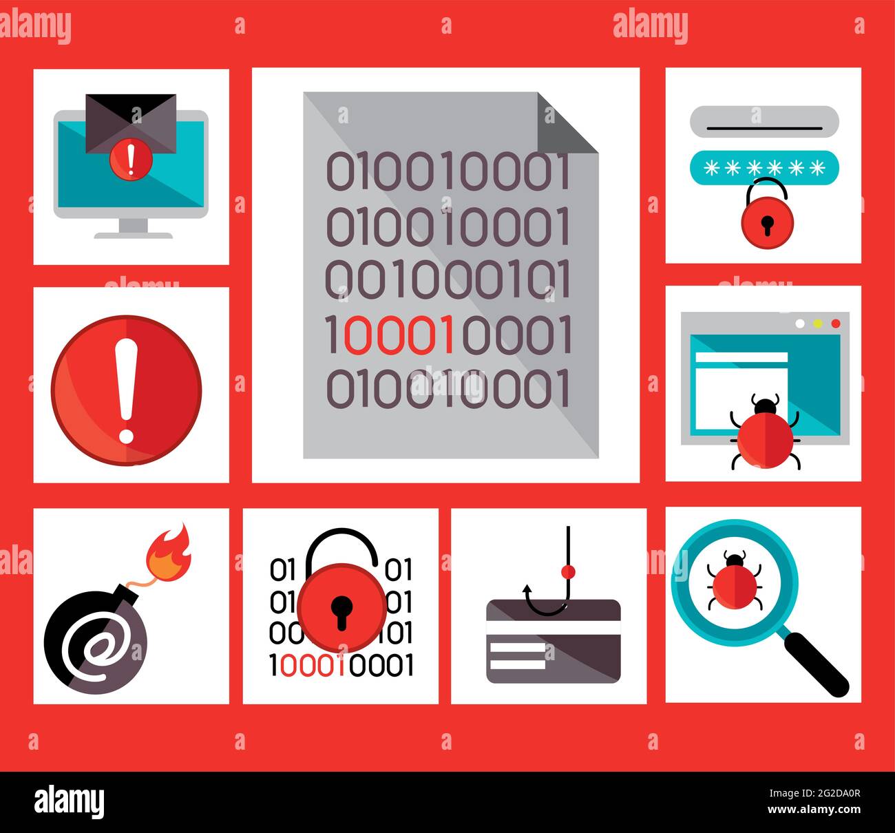 set of cyber virus Stock Vector Image & Art - Alamy