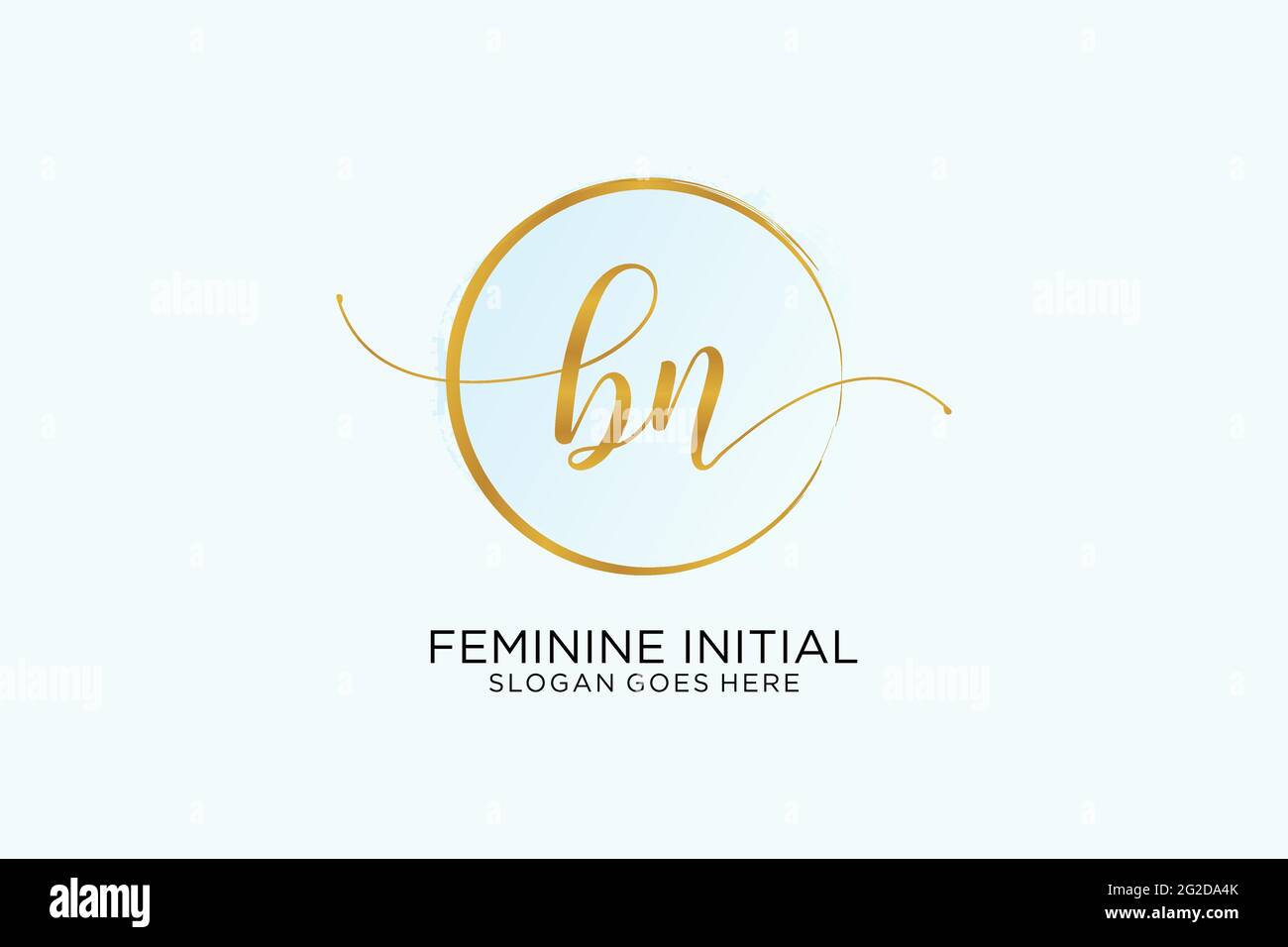 BN handwriting logo with circle template vector signature, wedding ...