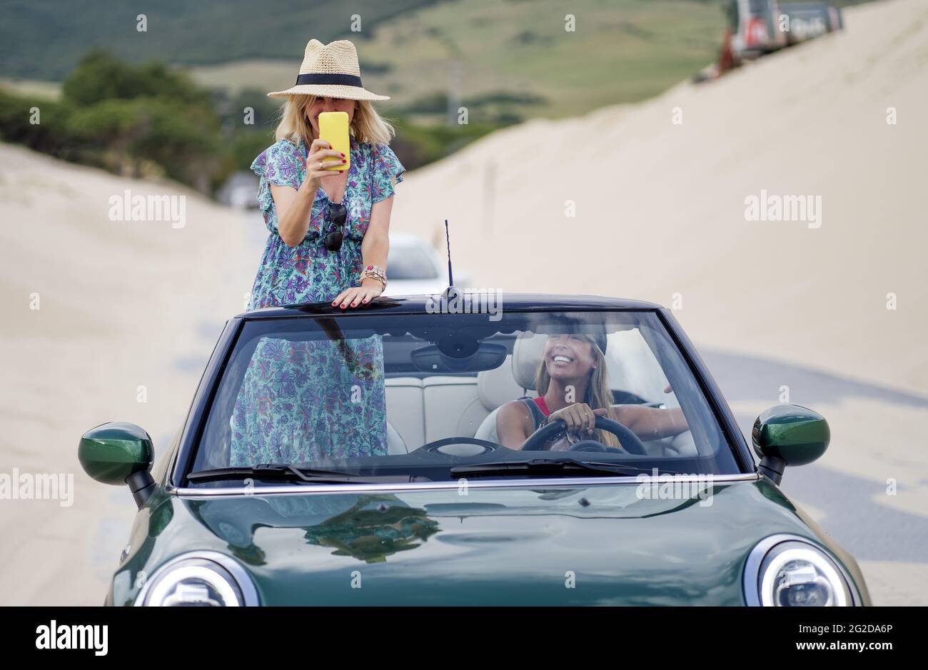 Blonde cabriolet hi-res stock photography and images - Alamy