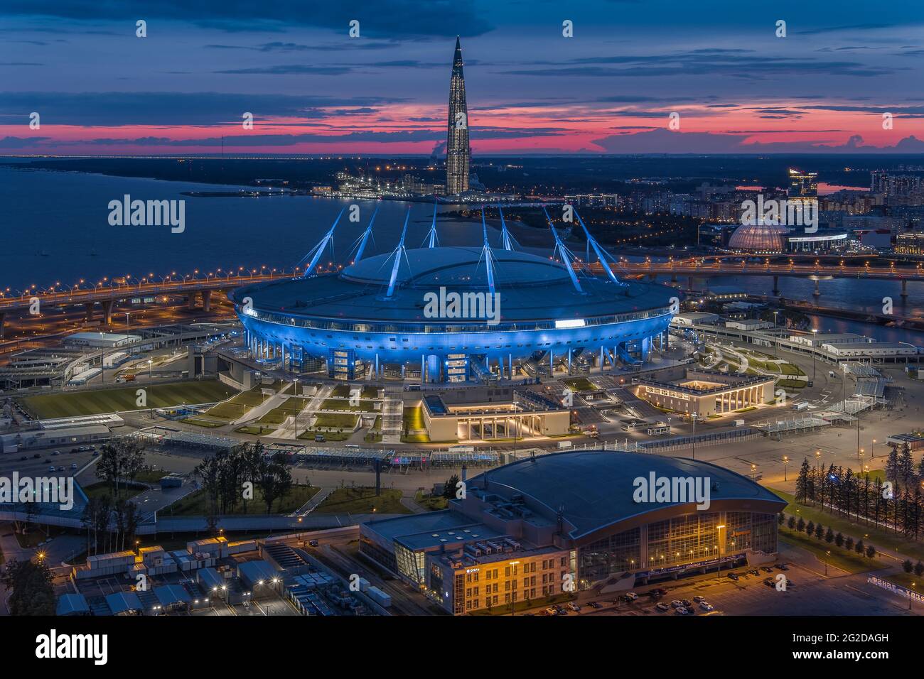 Gazprom Arena (Zenit Arena) stadium in Saint Petersburg, Russia in ...