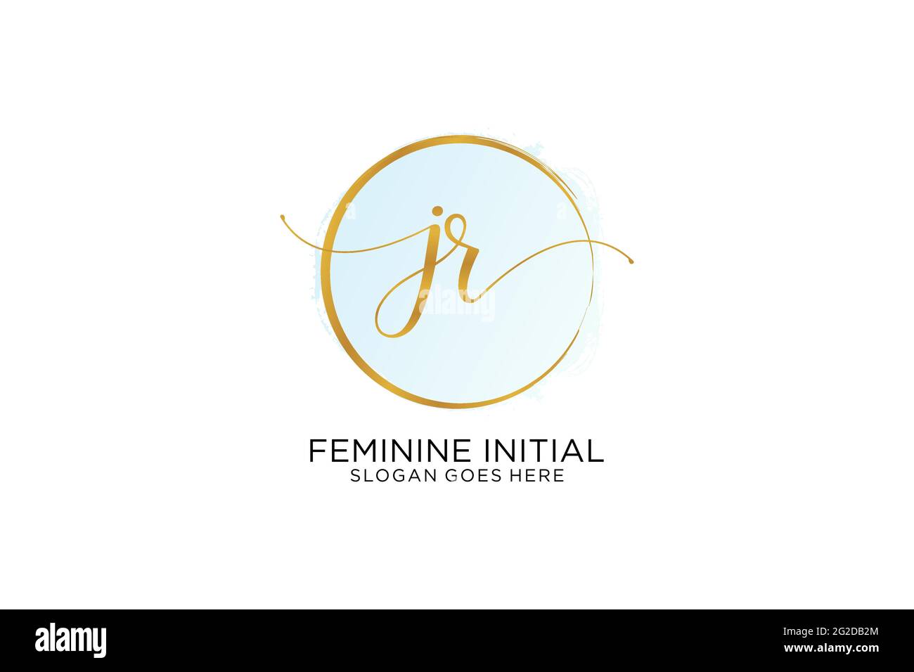 JR handwriting logo with circle template vector signature, wedding ...